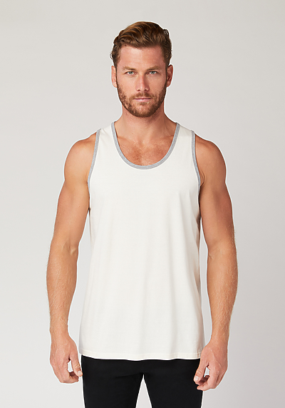 Premium Contrast Trim Tank Top | Cotton Heritage